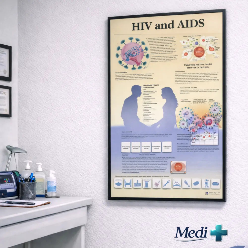 HIV & AIDS Educational Poster | Medical Awareness Chart | 45x68cm ...